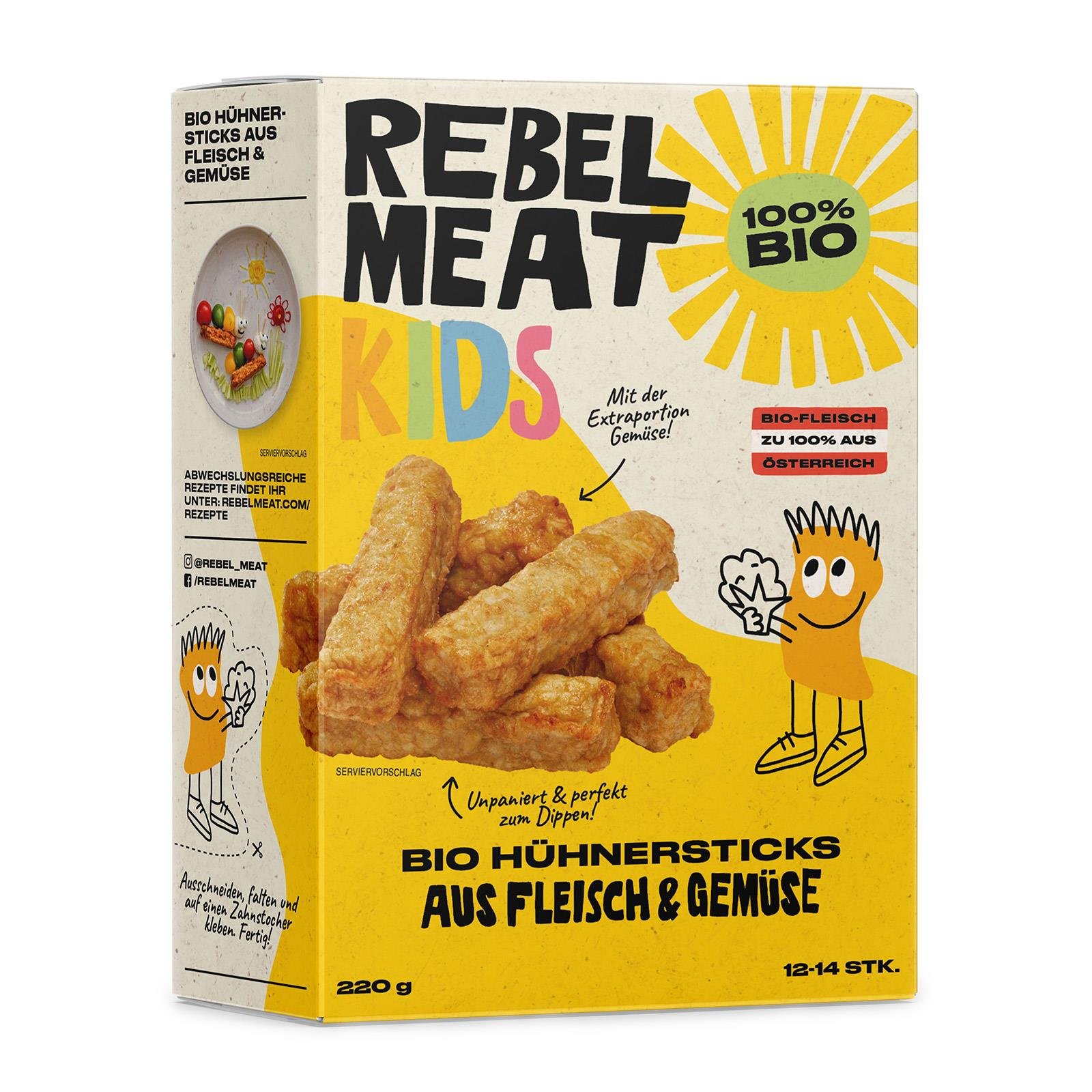 Rebel Meat Kids Bio Hühnersticks | BILLA Online Shop